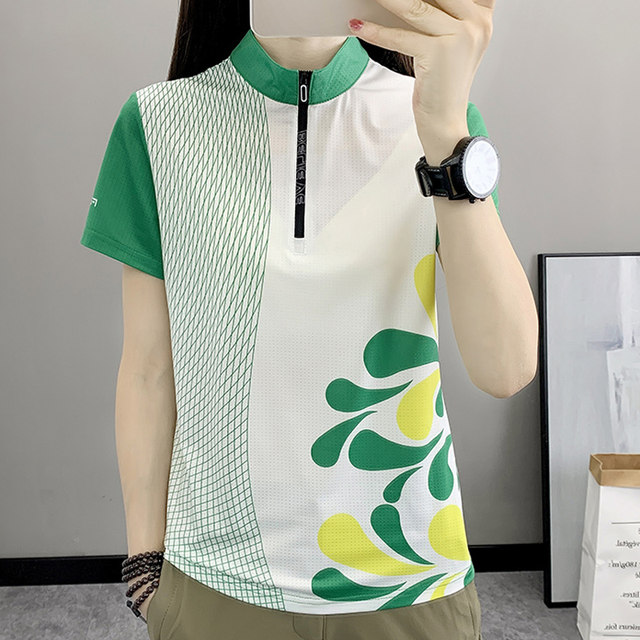 Outdoor quick-drying clothing women's short-sleeved T-shirt sweat ...