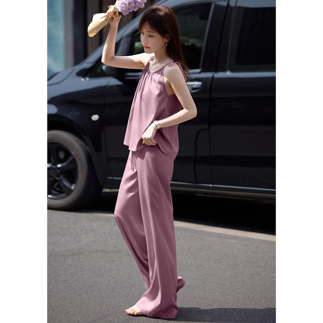 Mo Yan Yimei Casual Design Sensory Stranger Wide -Leg Pants Set 2024 ...