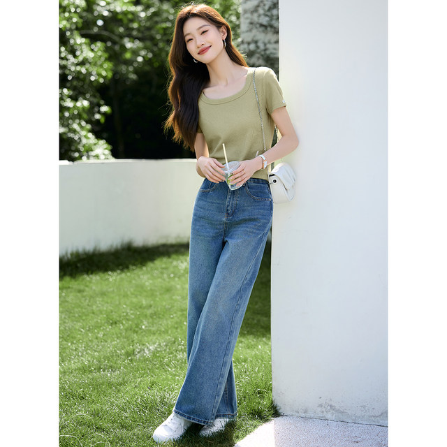 Mohan Yimei design waffle square neck versatile slimming top 2024 ...
