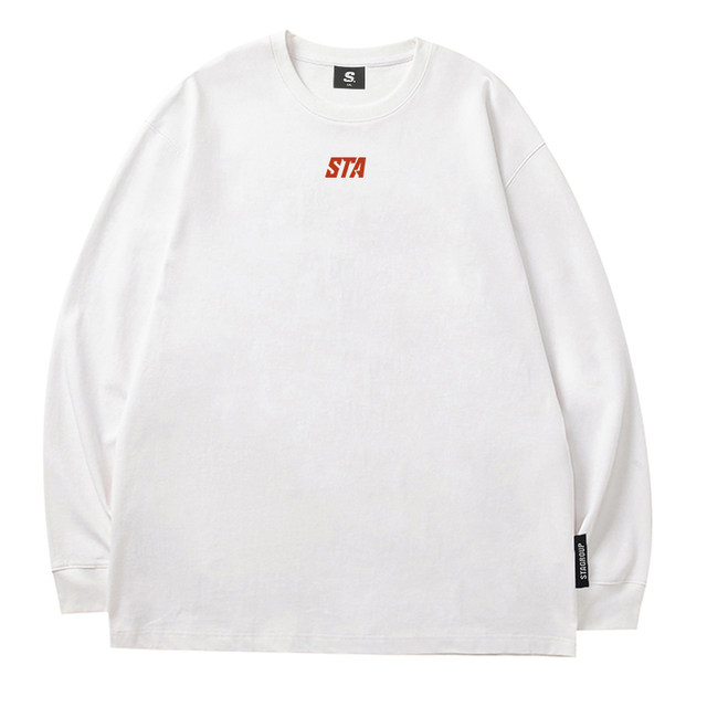 STA trendy brand simple small letters long-sleeved T-shirts for men and ...