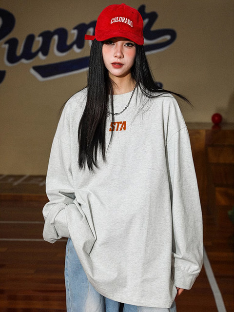 STA national fashion racing small logo spring and autumn tops trendy ...