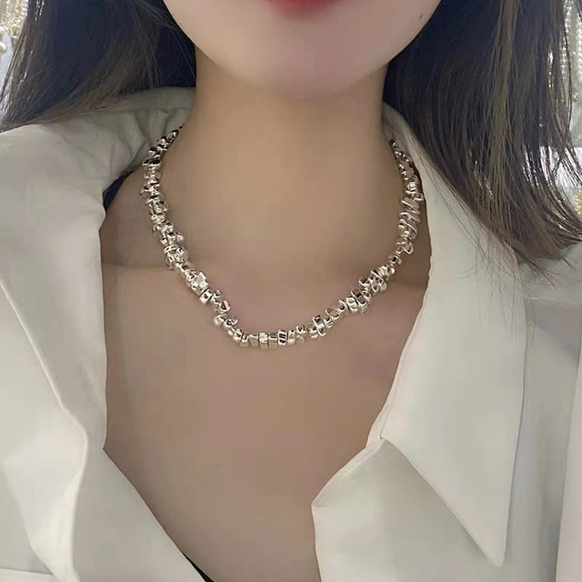 CCYOUPIN summer new broken silver several two-piece chain broken silver ...