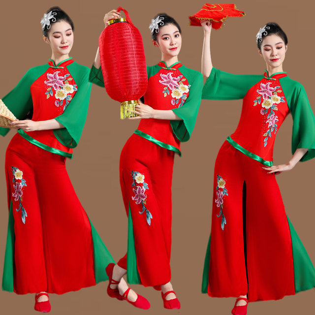 New square dance costumes, classical fan dance, yangko lantern costumes ...
