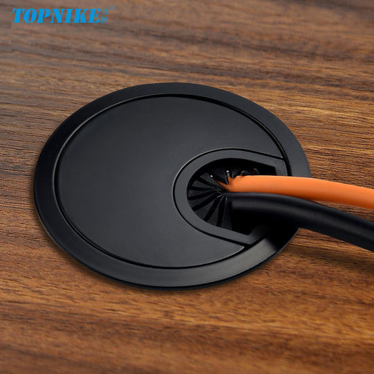 Top Resistant Computer Desk Cable Hole Box Round Threading Hole Cover Metal Desk Hole Cover Desk Cable Trough Routing Threading Cover
