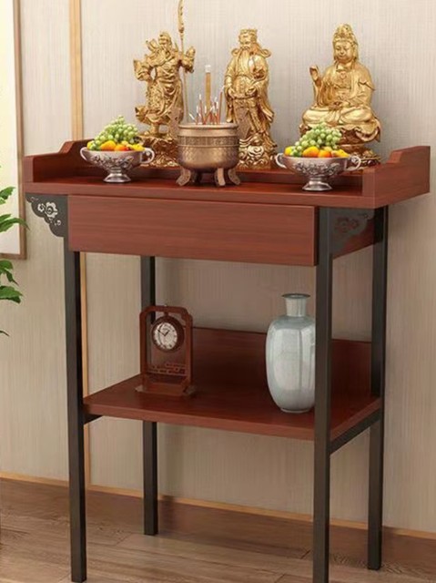 Home offering table Buddha altar niche God of Wealth offering table ...