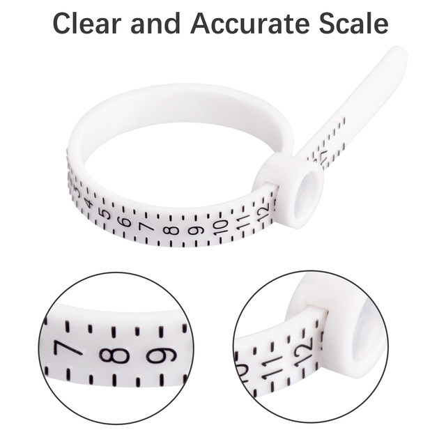 Finger measurement soft ruler with magnifying glass ring size ...