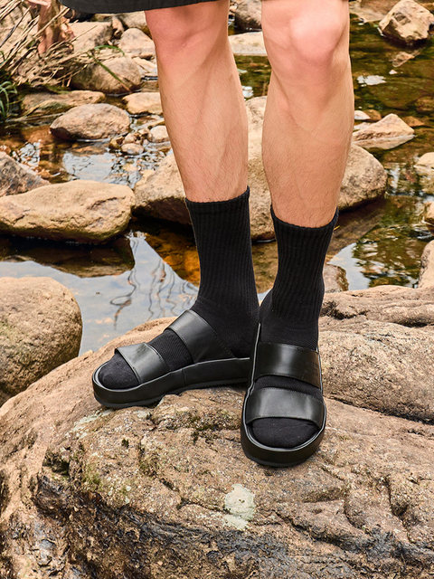 Mark Huafi 2024 summer new men's sandals wears lightweight beach shoes ...