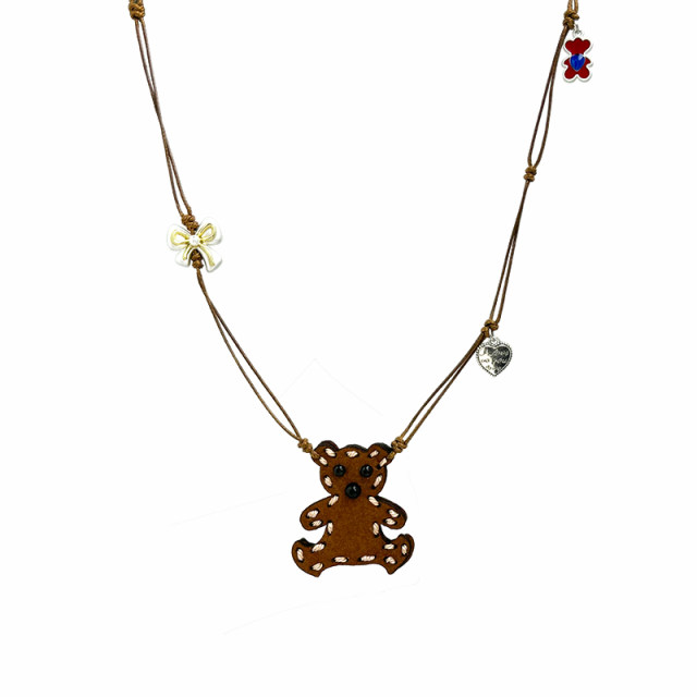 Handmade puppy woven rope neck chain female cartoon cute couple sweater ...