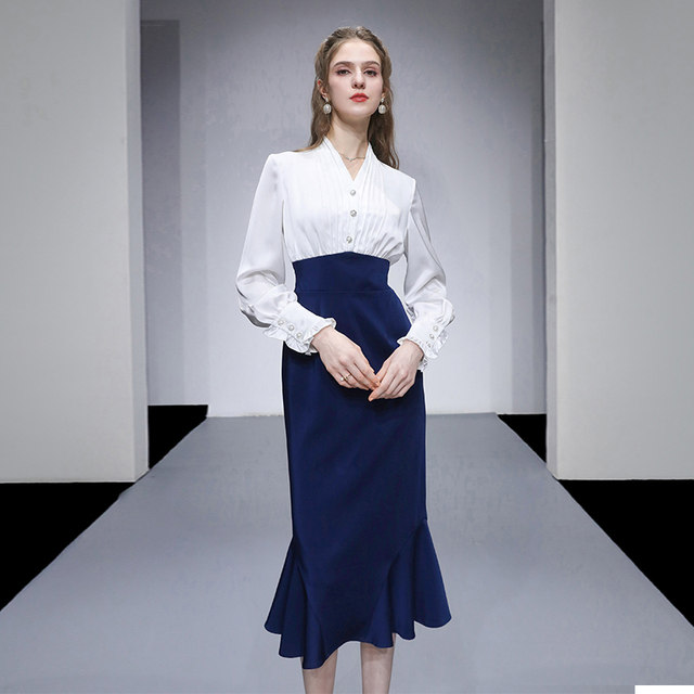 2025 spring new style fashionable temperament V-neck front middle ...