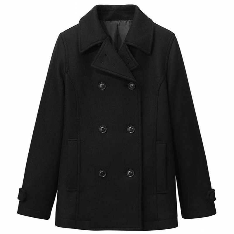 JK uniform woolen coat Kuri-Ori double-breasted wool coat Japanese ...