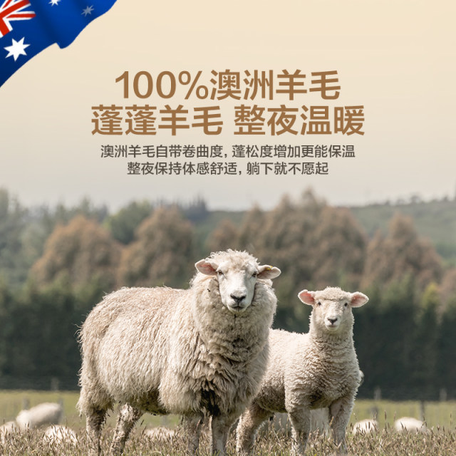 Luolai Life LOVO Australia imported 100% pure wool quilt thickened ...