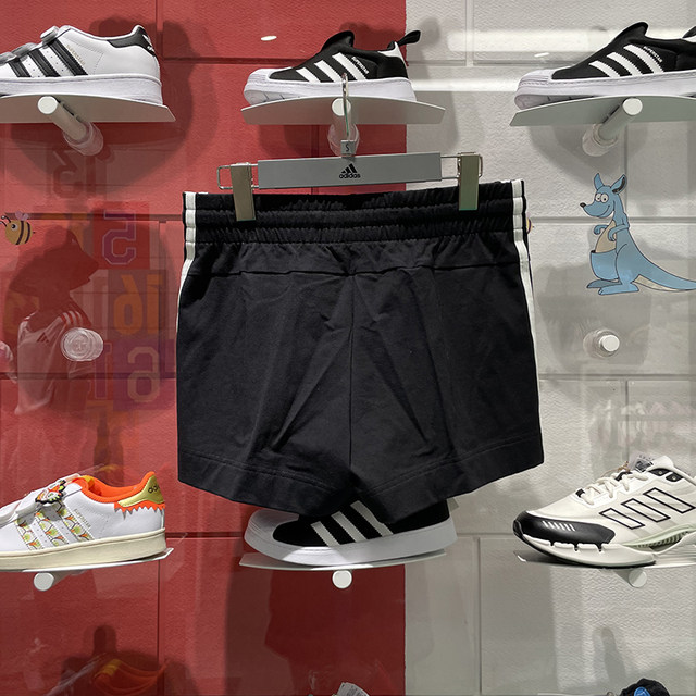 Adidas women's pants 2024 summer striped knitted cotton slim casual ...