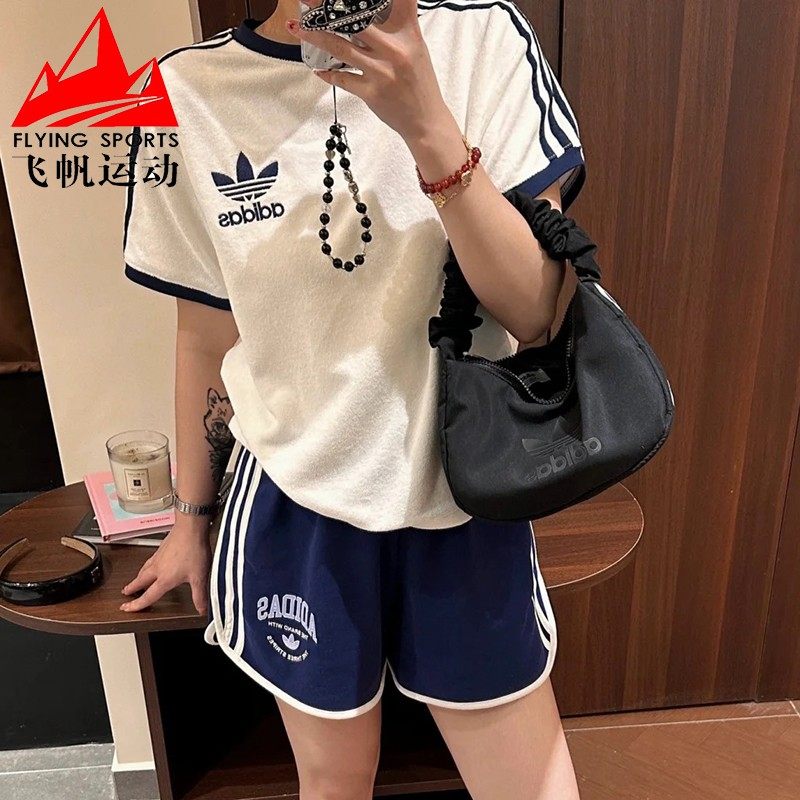 Adidas Clover Women's Pants 2024 Summer College Style Loose Sports ...