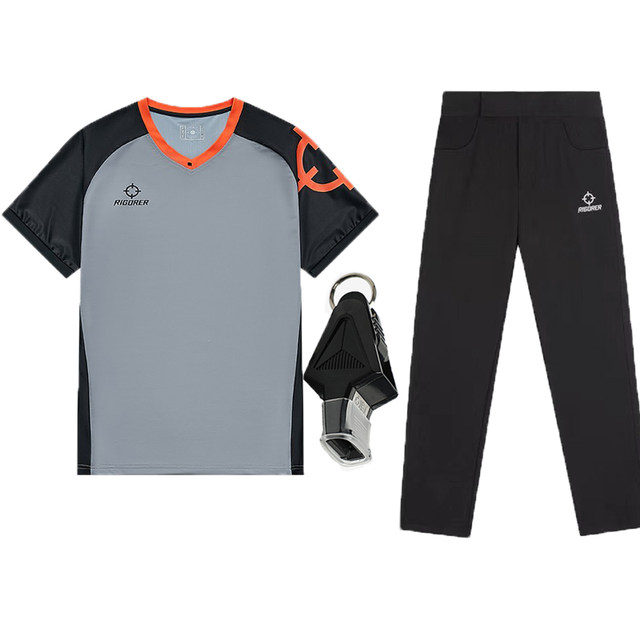 Accurate basketball referee uniform suit with whistle, high waist and ...