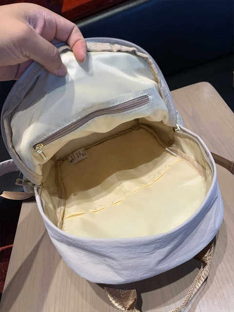 24 New Authentic Fr Lightweight Simple Casual Soft Waxy Milky Backpack ...