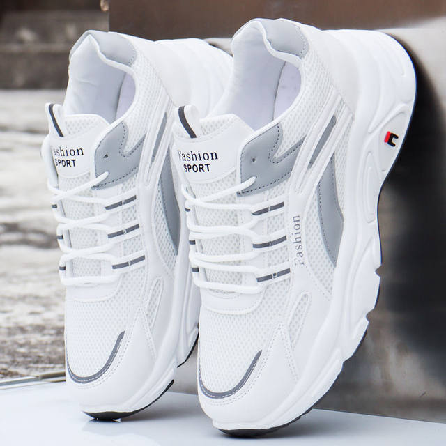Summer white mesh shoes, breathable mesh shoes, versatile trendy shoes ...