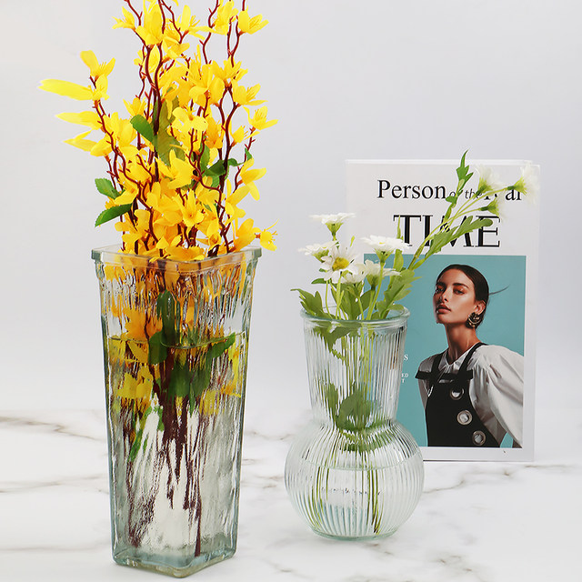 European-style glass vase ins wind creative flower arrangement water ...