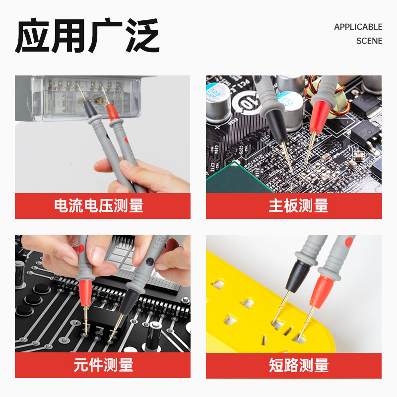 Multimeter Test Probe Set - Silicone Wire Extension for Easy Testing