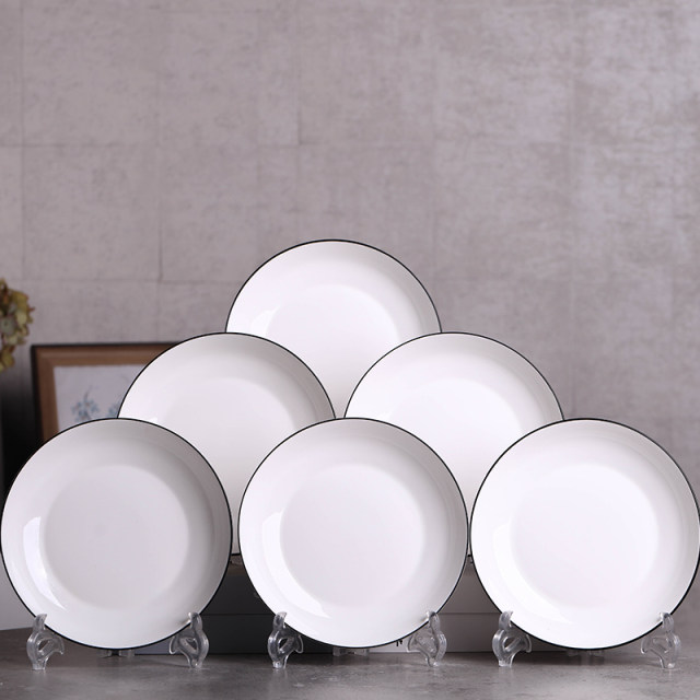 Ceramics Ruyi Fang Pan Porcelain Tableware Ceramic Household Fruit Pan Cai Duo Soup Disk Disk