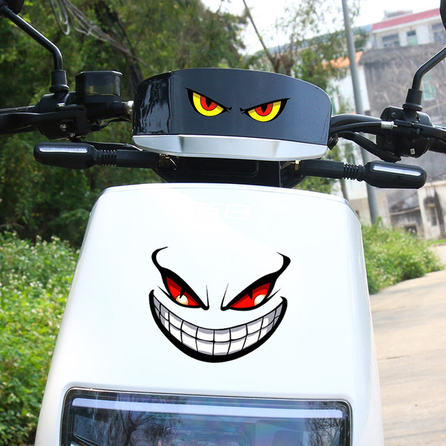 Devil Eyes Electric Vehicle Sticker Car Motorcycle Eye Helmet ...