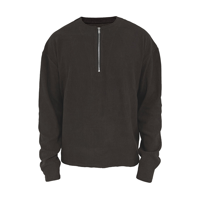 JCAESARHALF-ZIPPERSLEEVE cashmere half-zip long-sleeved Excella zipper sweater