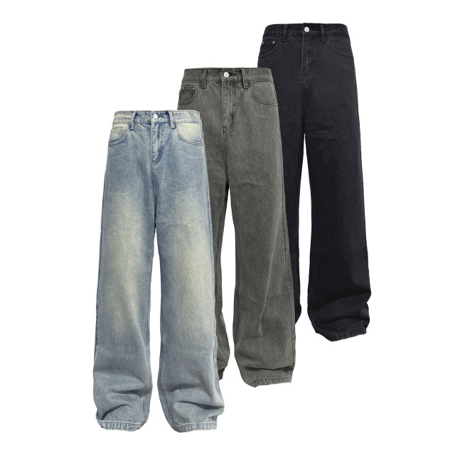 JCAESAR CLASSICAL DENIMS three-color classic washed jeans, naturally distressed, straight and ...