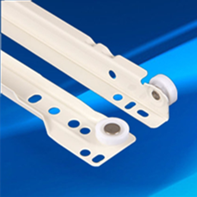 Office Desk Furniture Hardware Push-Pull 2-Section Guide Rail Pulley ...