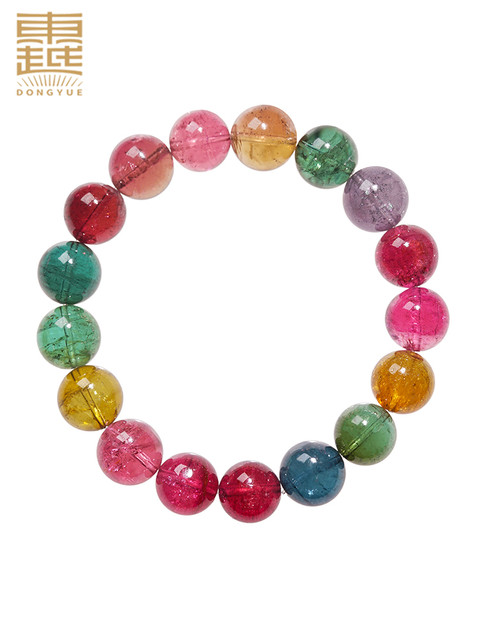 East Vietnam Natural Tourmaline Bracelet Women's Circle Single Rain Rainbow Candy Candy ...