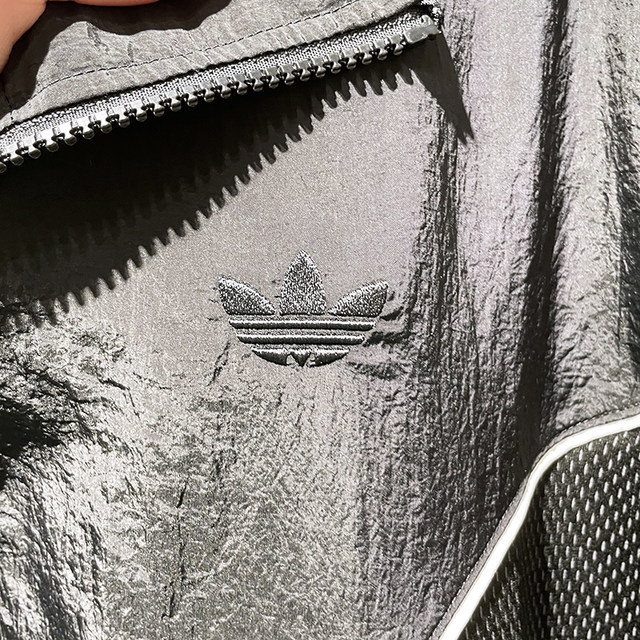 Adidas Clover Men's 2024 Autumn Striped Fashion Woven Wide Stand Collar ...