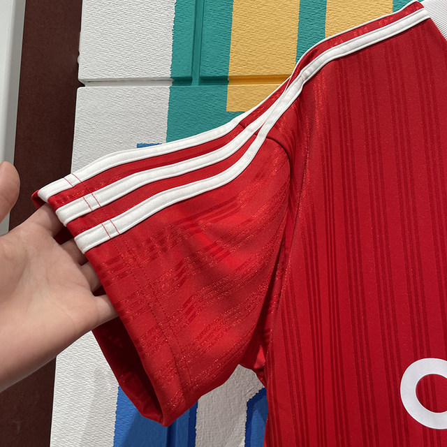 Adidas Clover men's tops 2024 spring loose short-sleeved football style ...