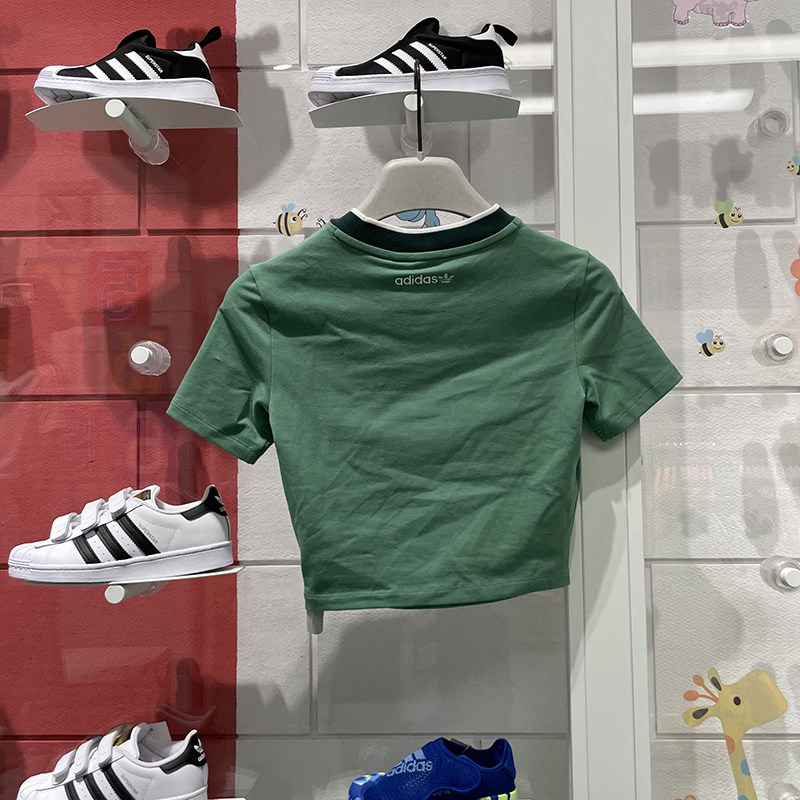 Adidas Clover Women's 2024 Autumn Contrast Color Versatile Short Slim ...