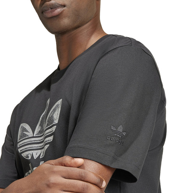 Adidas Clover Short Sleeve Men's 2024 Summer Printed LOGO Pure Cotton ...