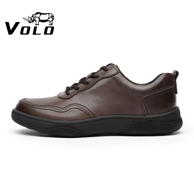 VOLO/Rhino Men's Casual Leather Shoes Genuine Leather Comfortable Dad ...