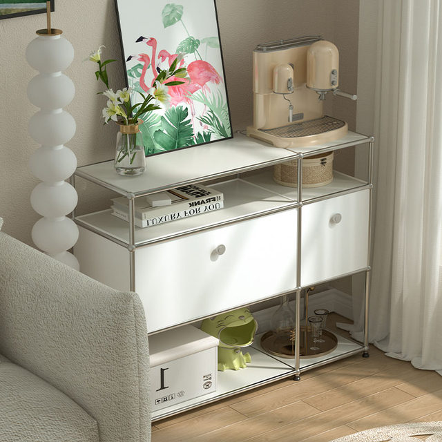 Middle -aged USM Stainless Steel Counter Cabinet Living Room Module ...