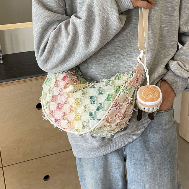 Color rendering canvas bag for women 2024 new trendy fashion crossbody ...