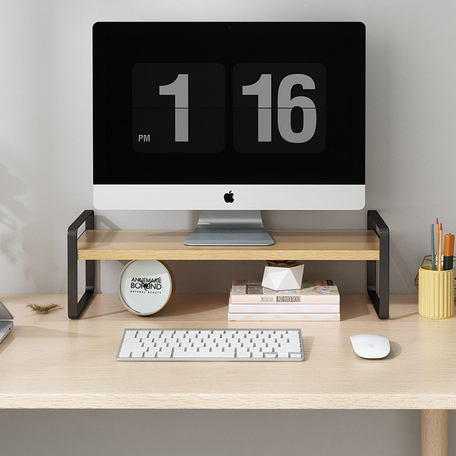 Desktop computer elevated desk storage rack monitor elevated rack base ...