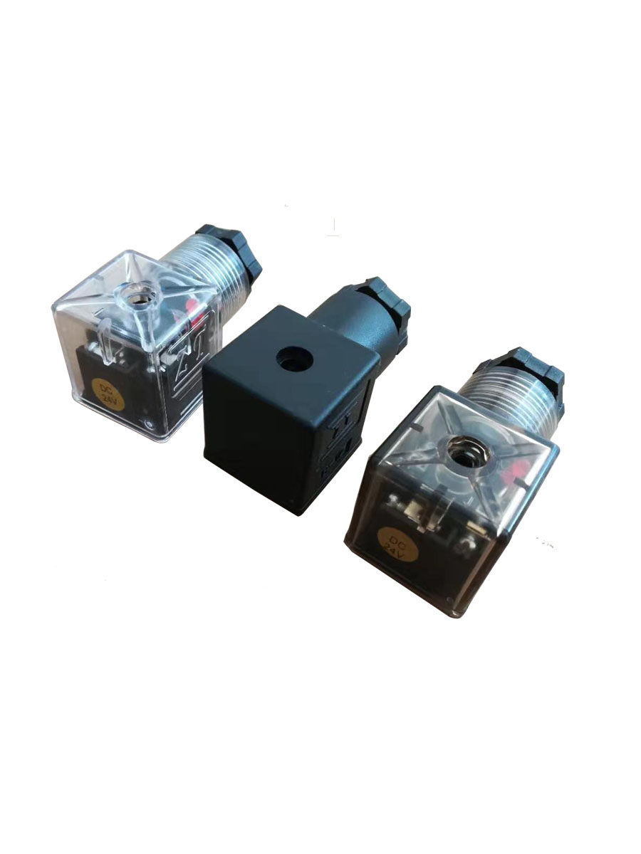 Hydraulic Solenoid Valve Plug Socket - Hydraulic Valve with Light Plug DC24V/AC220V Solenoid ...