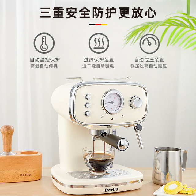 German Derlla full semi-automatic espresso machine home small milk ...