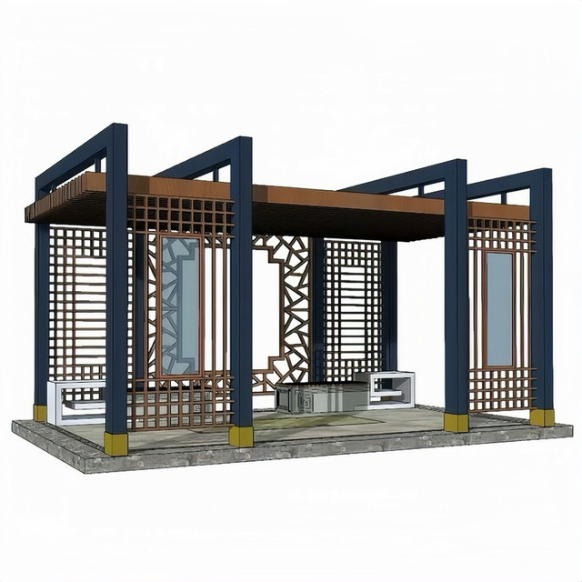 Large Stainless Steel Pergola Customized Outdoor Square Special-Shaped ...