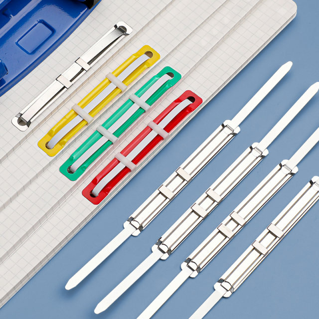 Chuangyi office binding clip strip two-hole loose-leaf binding buckle ...