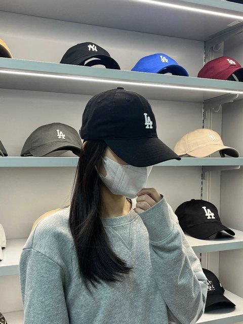 Korean MLB hat authentic 2025 new soft top small label NY sports LA casual baseball cap baseball ...