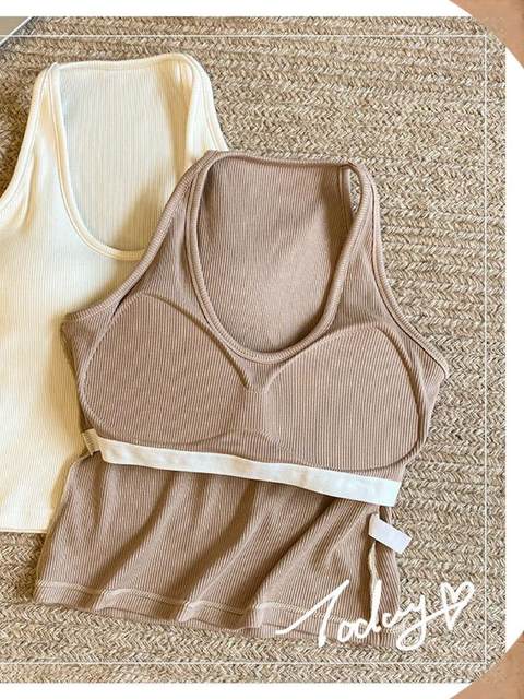 Black hanging neck crane vest Female summer wears 2024 new slim inside with short sleeveless ...