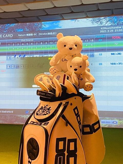 Cartoon Stuffed Golf Cart Cover Bear No. 1 Wooden Cart Cover Women No ...