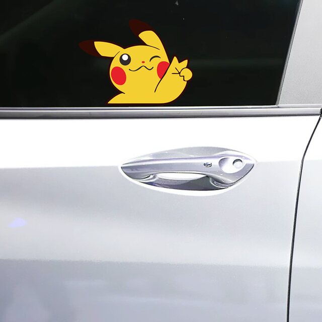 Pikachu car sticker Pikachu car window glass sticker triangle window ...
