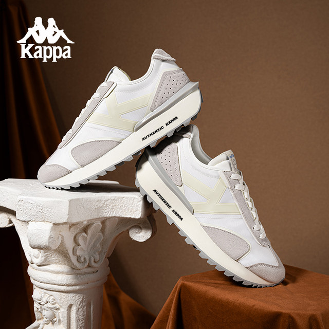 Kappa Kappa retro running shoes for women 2024 new thick-soled white ...