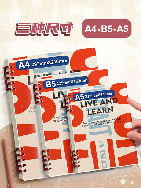B5/A5 loose-leaf notebook notebook 2024 new high-value notepad American ...