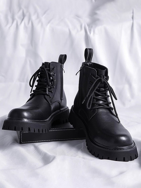 Winter large size Martin boots male 46 high -top leather shoes 47 plus ...
