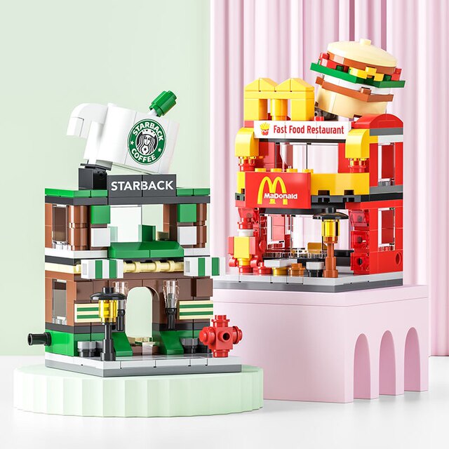 Lele Brothers Compatible with Lego Building Blocks Street View Particle ...