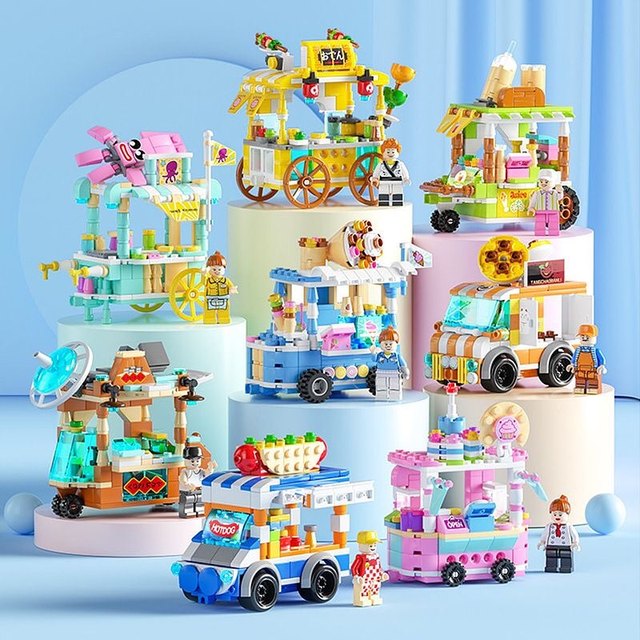 Lele Brothers Compatible with Lego Building Blocks Street View Particle ...