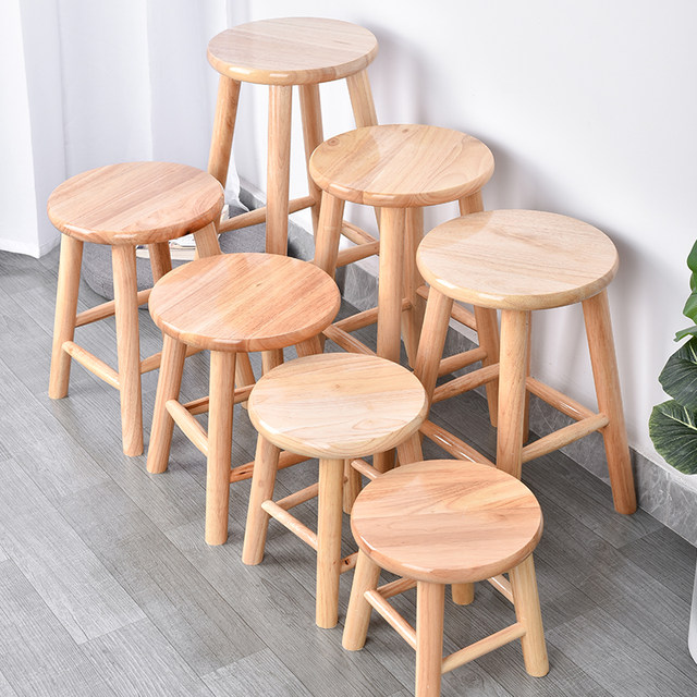 Small stool round stool solid wood home logs, wood dwarf stools, small ...